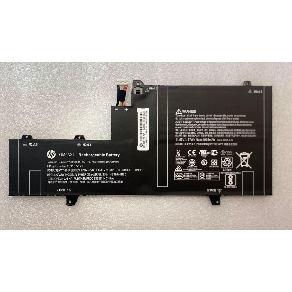 OM03XL New HP Elitebook X360 Battery 57WH | LaptopBatteries.ca
